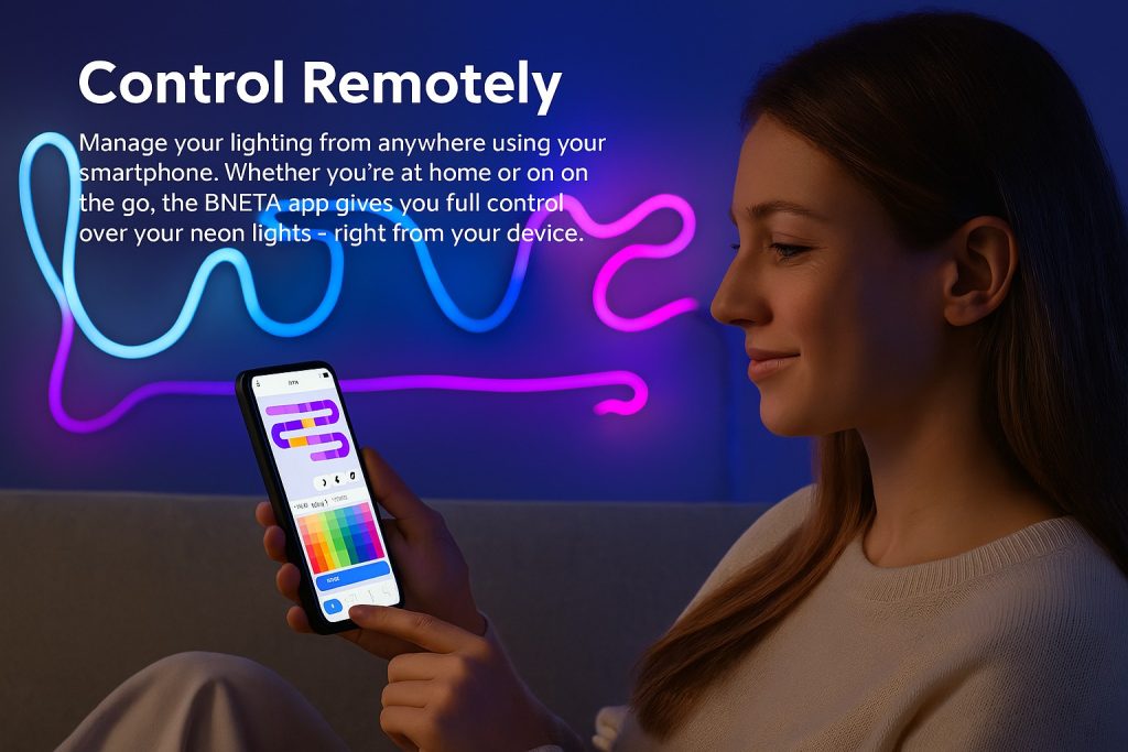 BNETA IoT Smart Neon Rope Light - 3m-5m - mUther